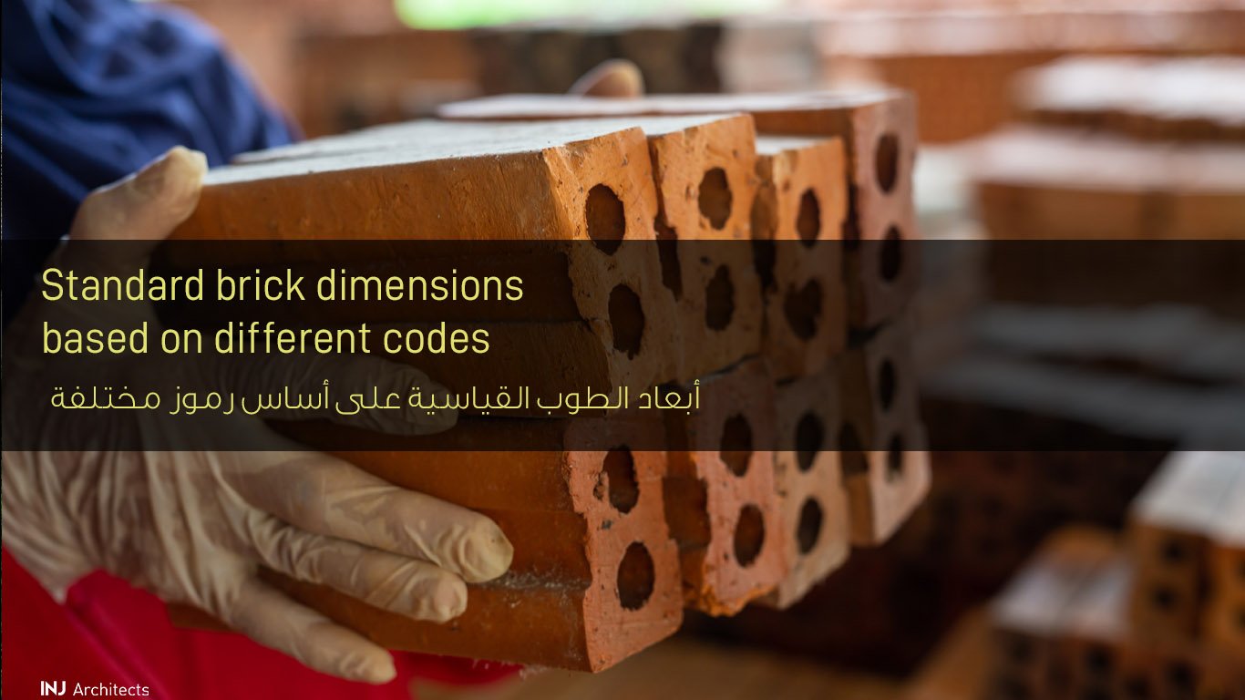Standard brick dimensions based on different codes | ARCHCOD