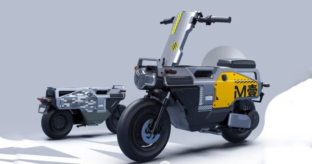 mini electric motorcycle ‘m-one’ folds in seconds and can fit in the ...