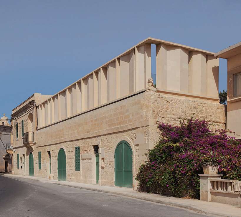 stone screen shields renovated 18th-century palazzino gardens in malta ...
